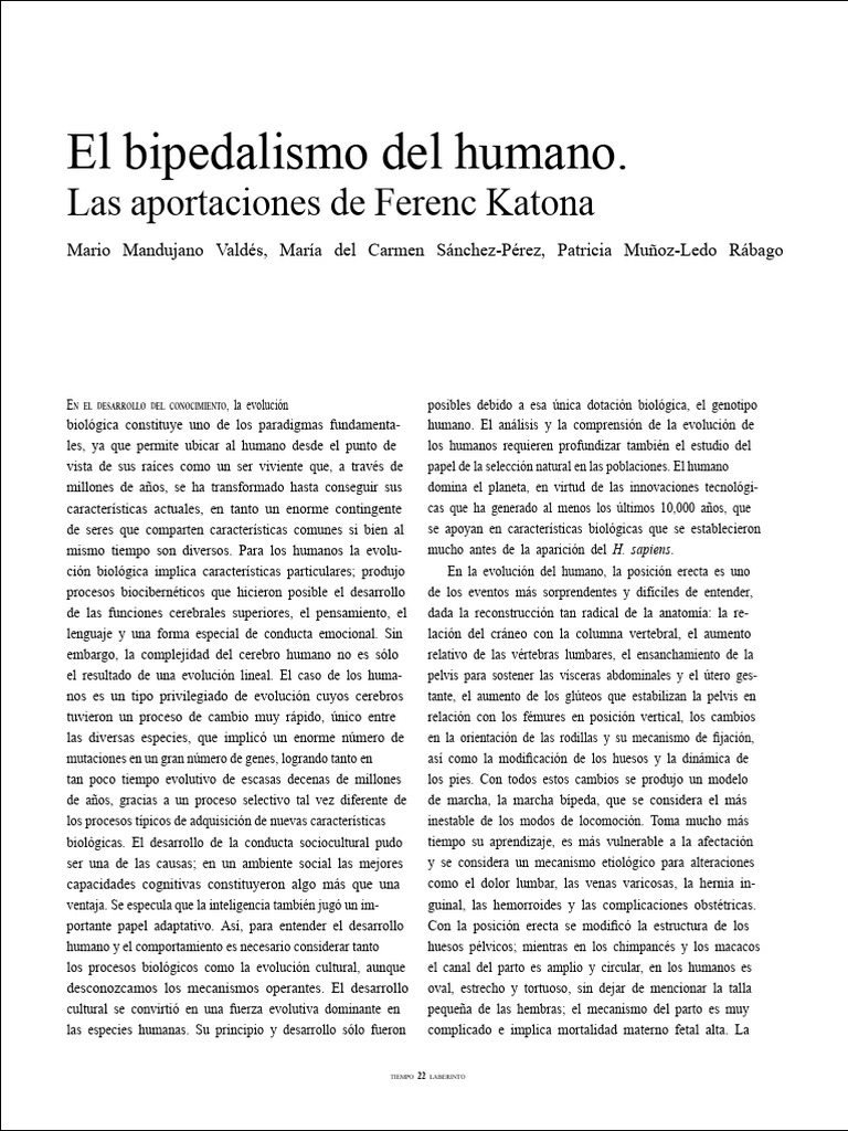 Bipedismo 2 | PDF | Humano | Evolución