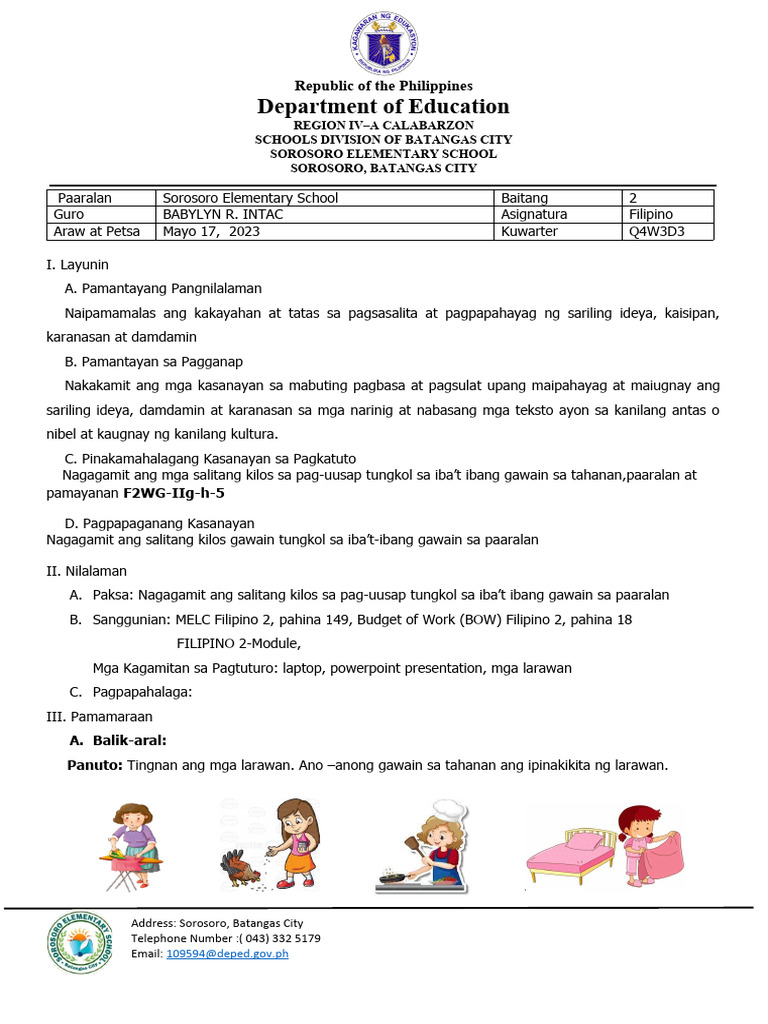 Fil DLP q4w3d3 | PDF