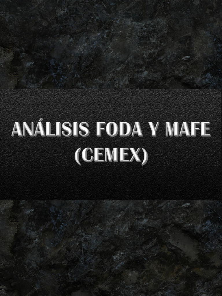 Foda Cemex (1) | PDF | Análisis FODA | Business