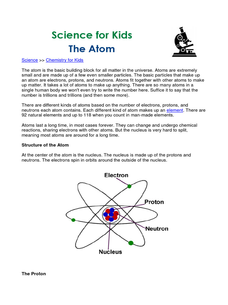 The Atom | PDF | Atoms | Atomic Nucleus