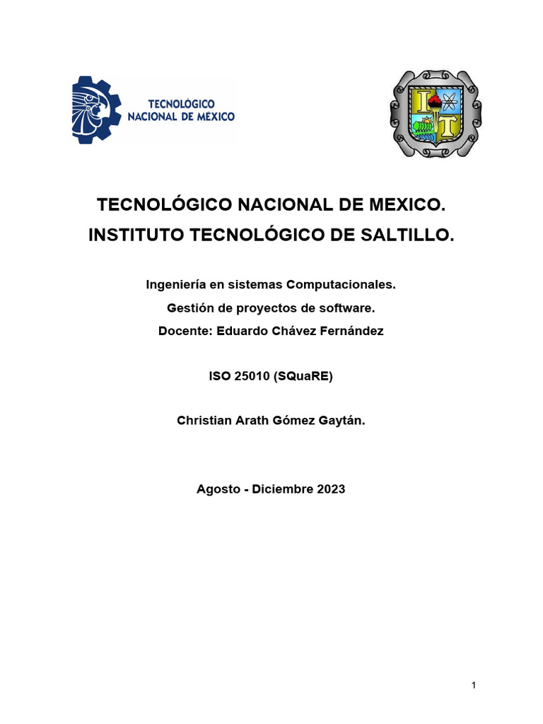 ISO 25010 (SQuaRE) | PDF | Software | Calidad (comercial)