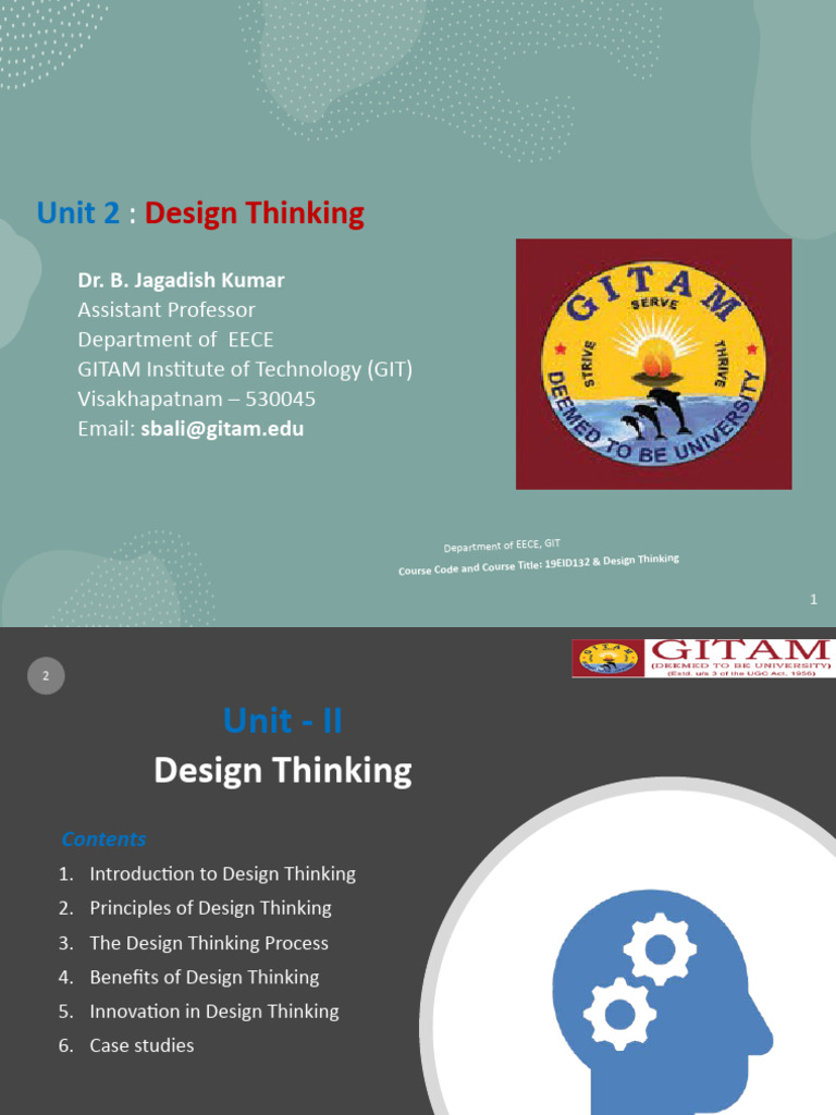 Introduction To Design Thinking | PDF | Design Thinking | Thought