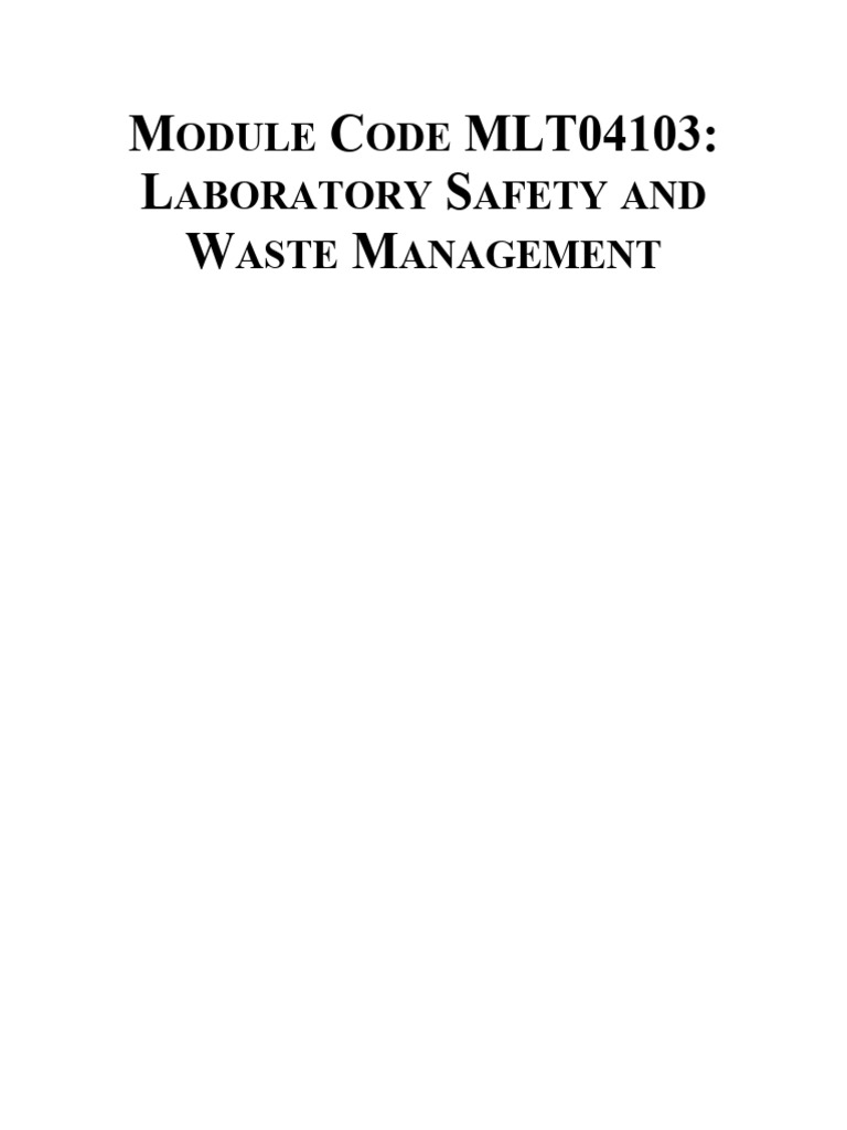 Laboratory Safety and Waste Management | PDF | Sterilization ...