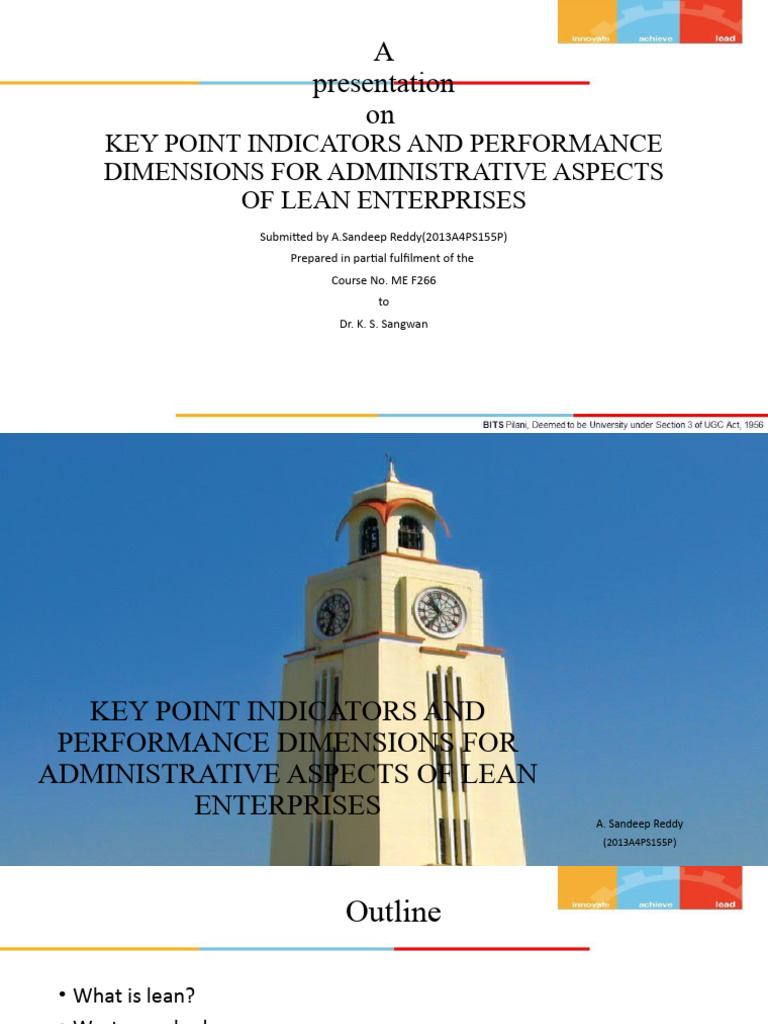 Performance Indicators in Lean Manufacturing | PDF | Lean Manufacturing ...