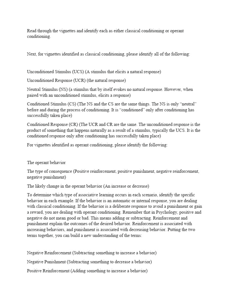 Assignment 7 Week 8 | PDF | Classical Conditioning | Reinforcement