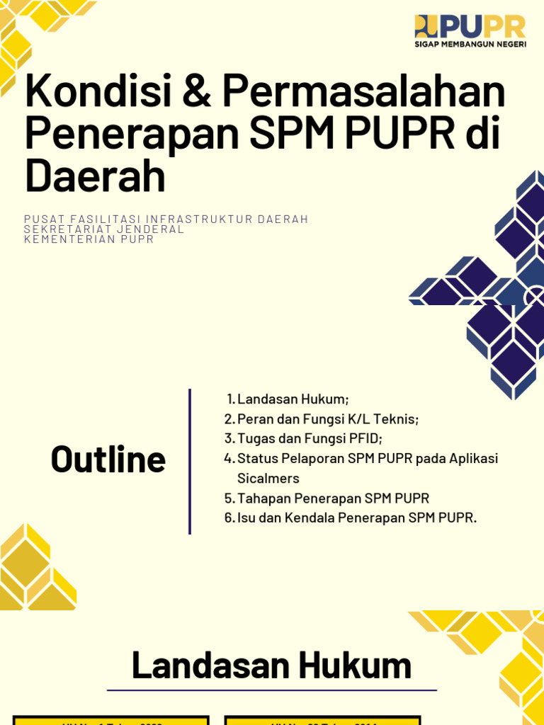 04 - Kondisi Dan Permasalahan Penerapan SPM PUPR-PFID PUPR | PDF