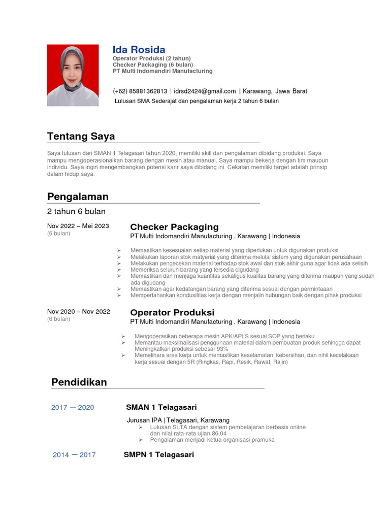 Ida Rosida - CV | PDF