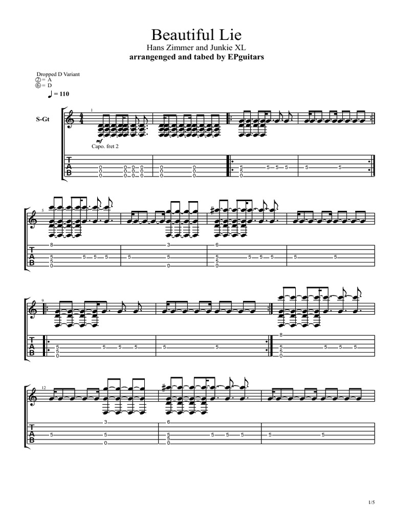Superman Theme Guitar Tabs | PDF | Dc Comics