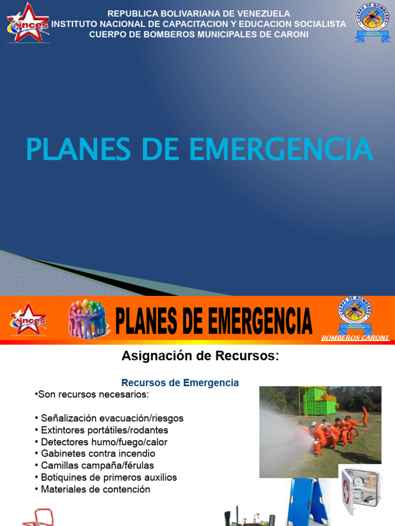 Planes de Emergencias | PDF | Primeros auxilios | Bombero