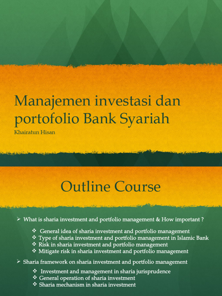 Manajemen Portofolio Syariah | PDF