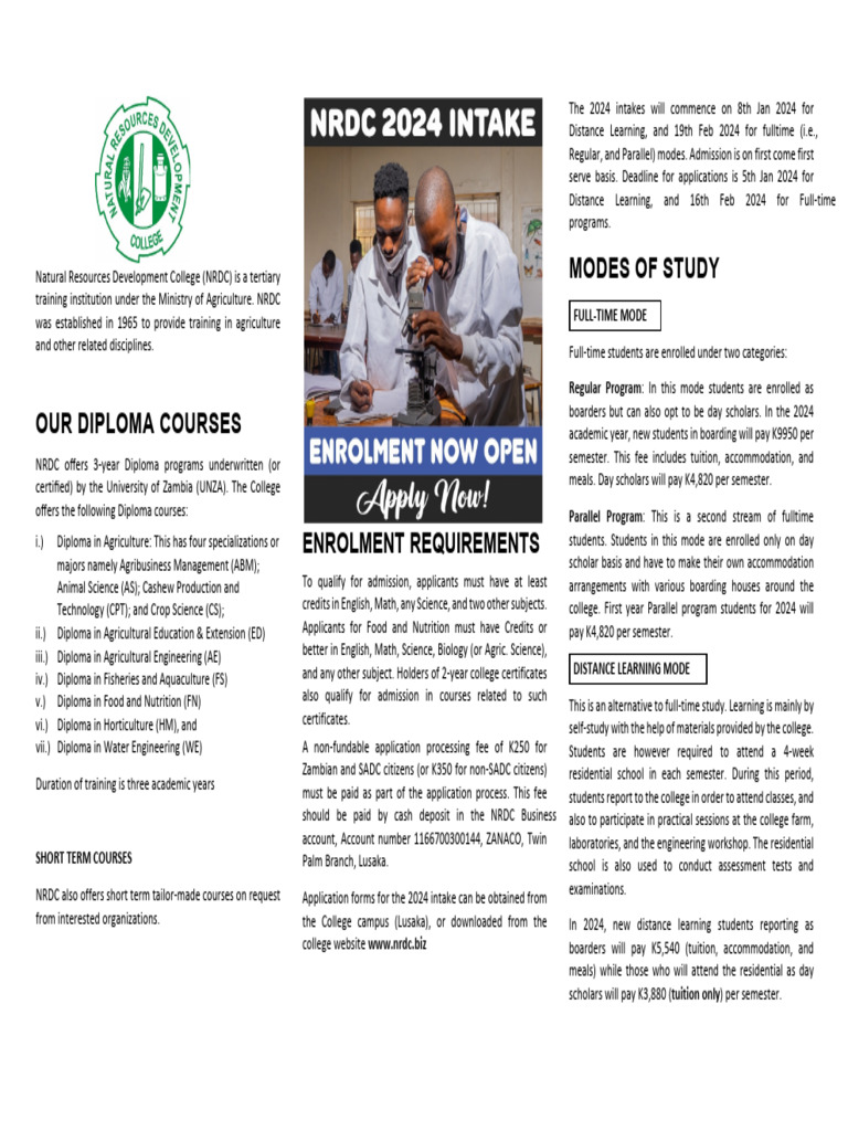 NR DC Brochure 2024 | PDF | College