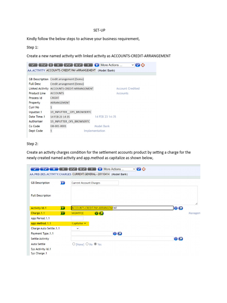 How To Set-Up Charges Based On Interest Payment in Deposits Product | PDF