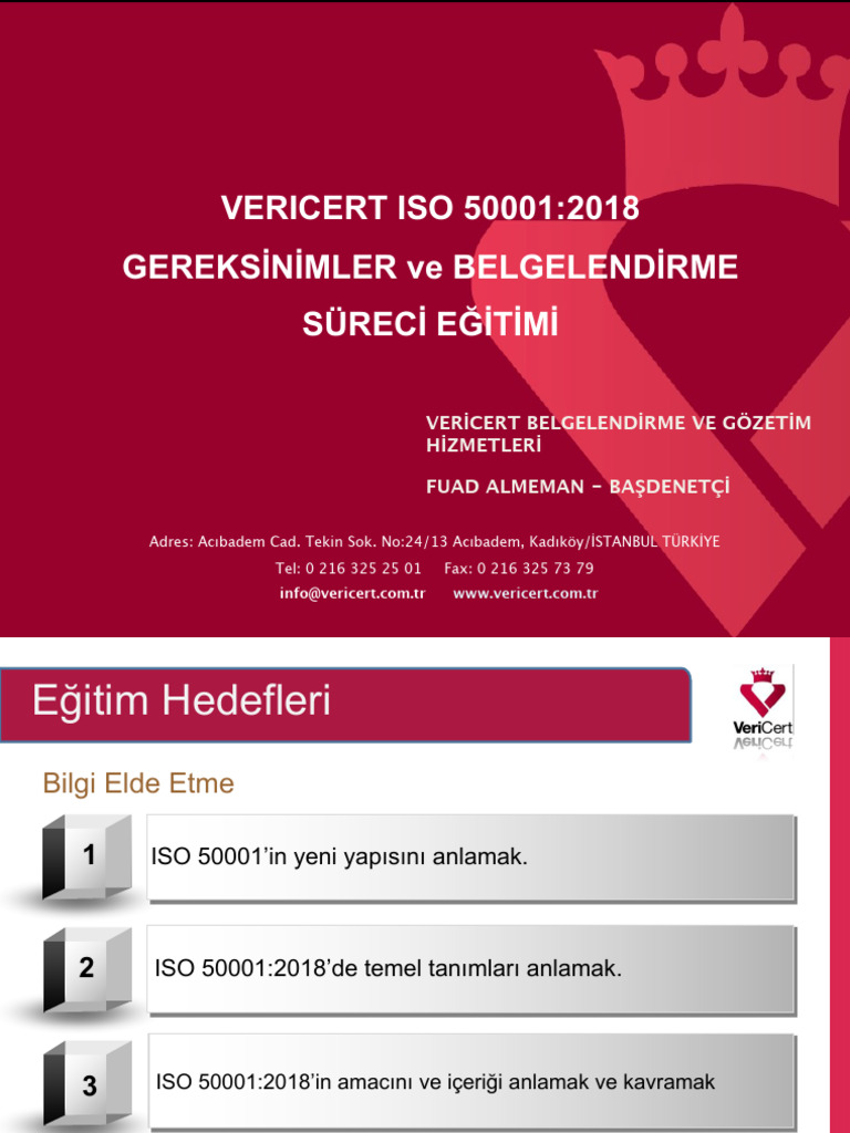 Eğitim - ISO 50001 Enerji Yönetim Sistemi | PDF