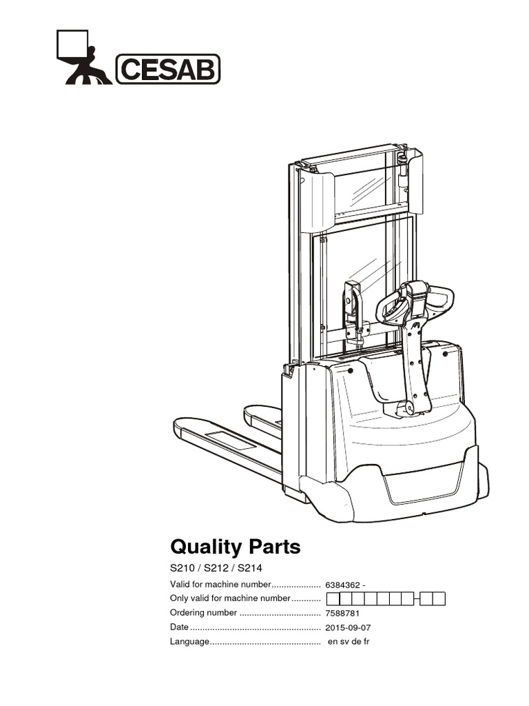 Cesab S210 S212 S214 6384362 | PDF