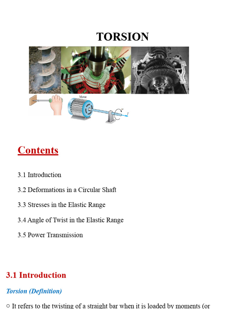 A Chapter Five Torsion Pdf Torque Stress Mechanics