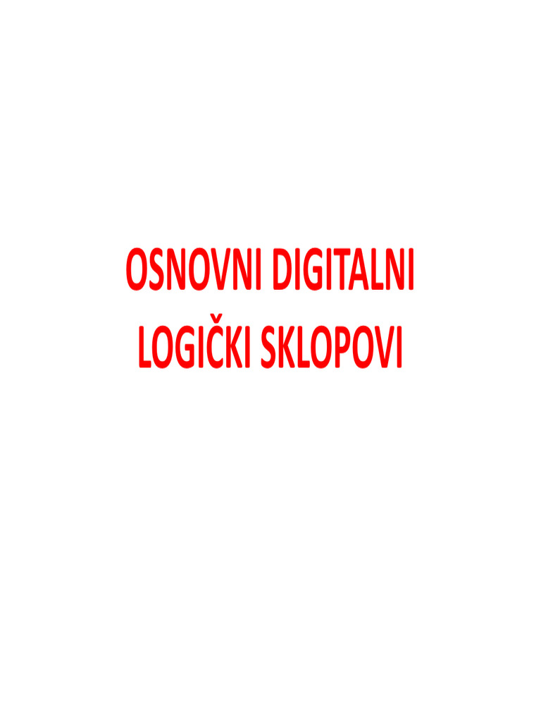 PR 2C - Osnovni Digitalni Sklopovi | PDF