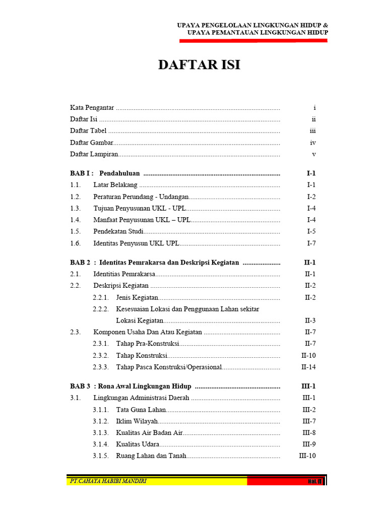 Daftar Isi | PDF
