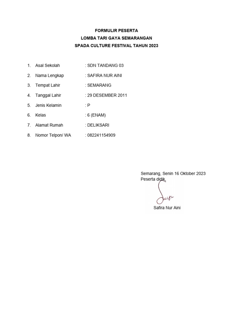 Berkas Lomba Menari | PDF