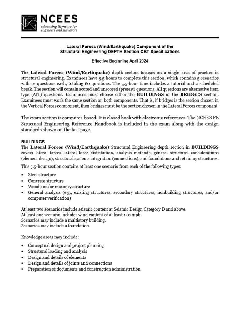 SE Lateral Depth With Codes 202410 | PDF | Structural Engineering | Engineering