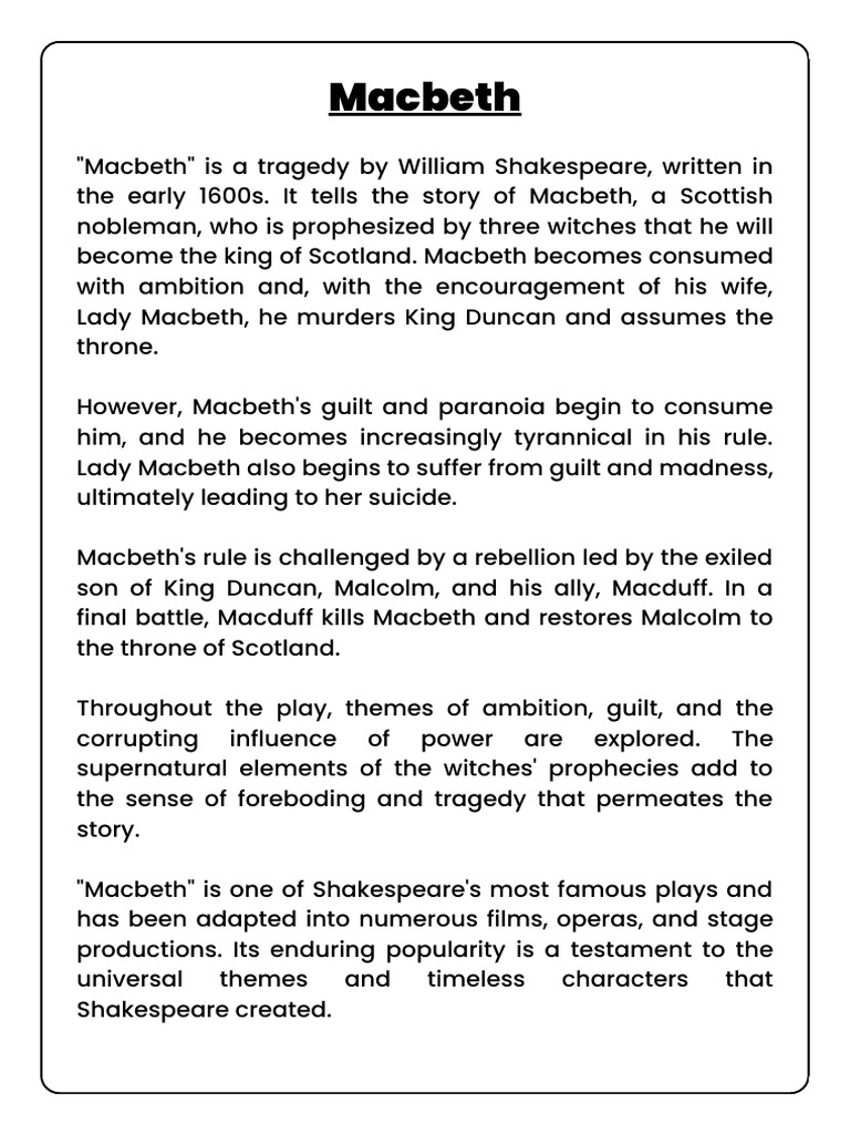 Macbeth | PDF