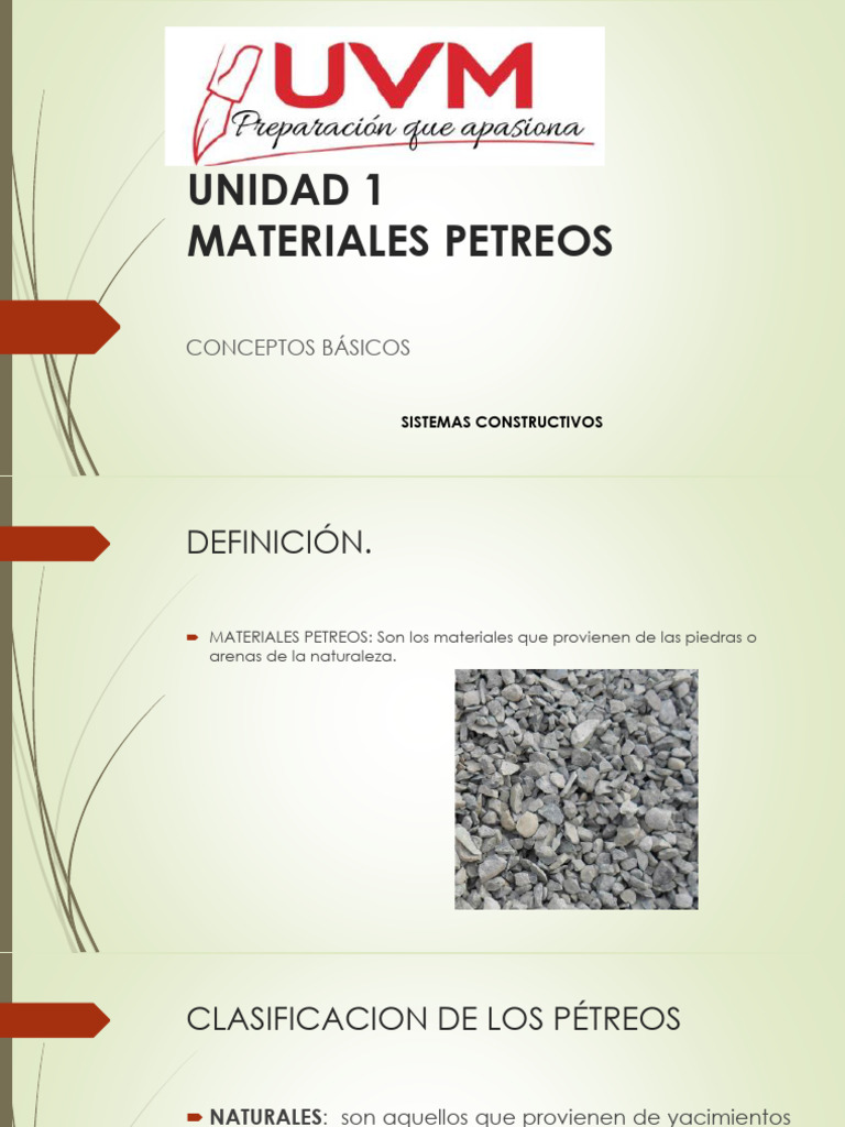 Clasificación y Propiedades de Materiales Pétreos | PDF | Hormigón ...