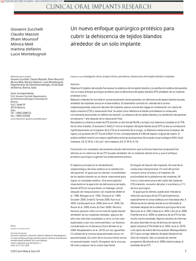 Prope 4.6.en - Es | PDF | Implante dental | Ramas de Odontología