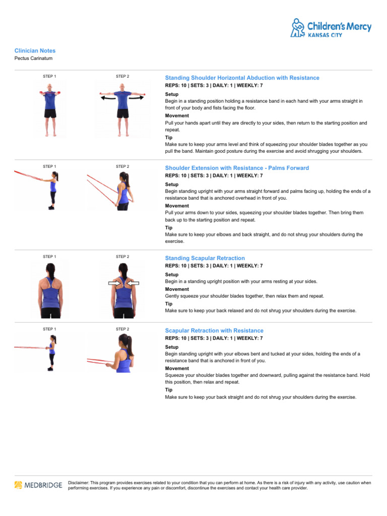 Pectus Carinatum Exercises | Download Free PDF | Musculoskeletal System ...
