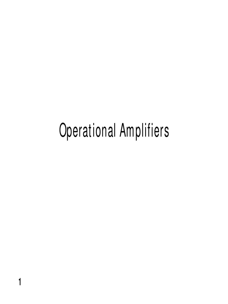 Operational Amplifier | PDF | Amplifier | Operational Amplifier Operational Amplifier | PDF | Amplifier | Operational Amplifier