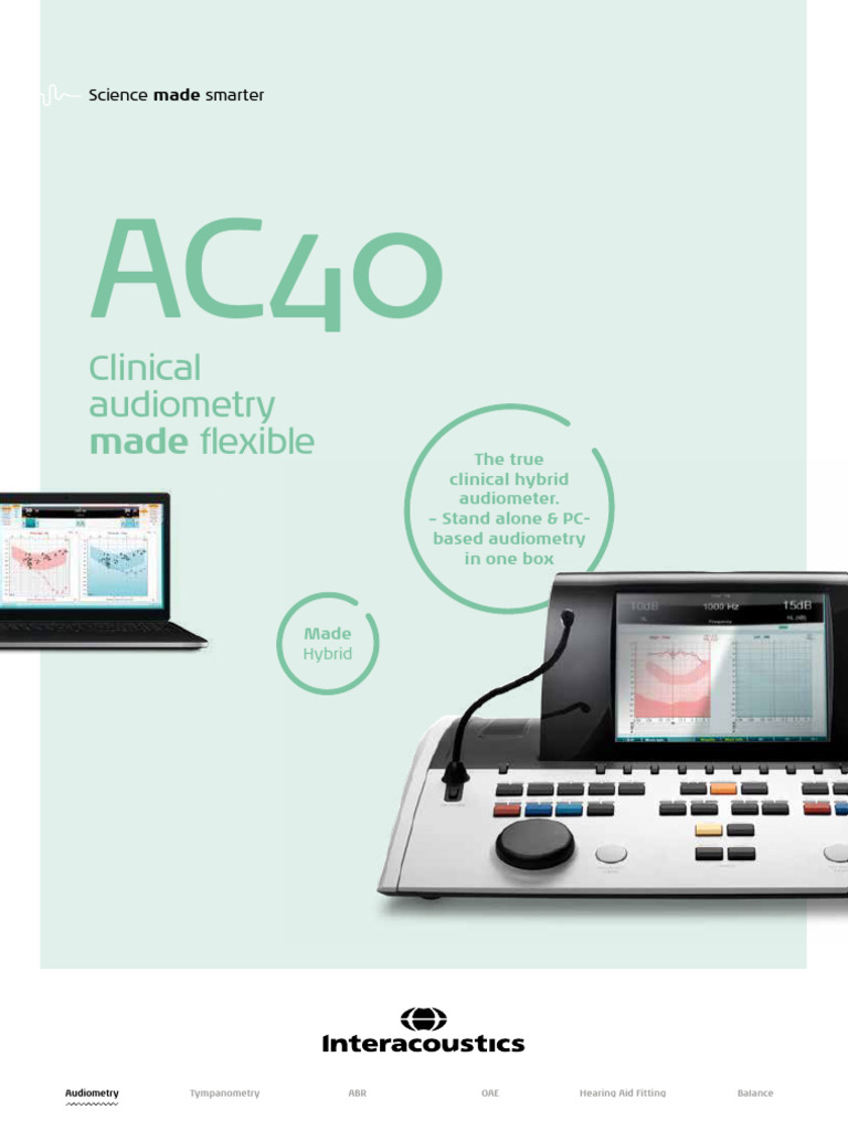 Interacoustics AC40 Clinical Audiometer Brochure | PDF | Electronic ...