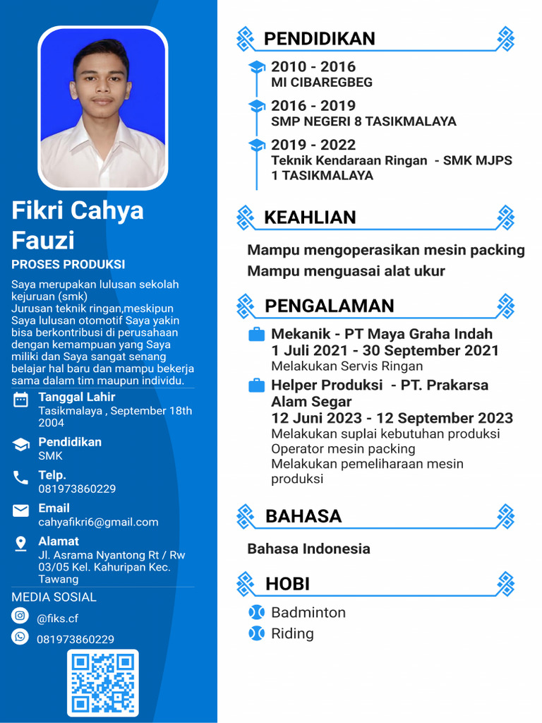 CV Fikri Ori | PDF