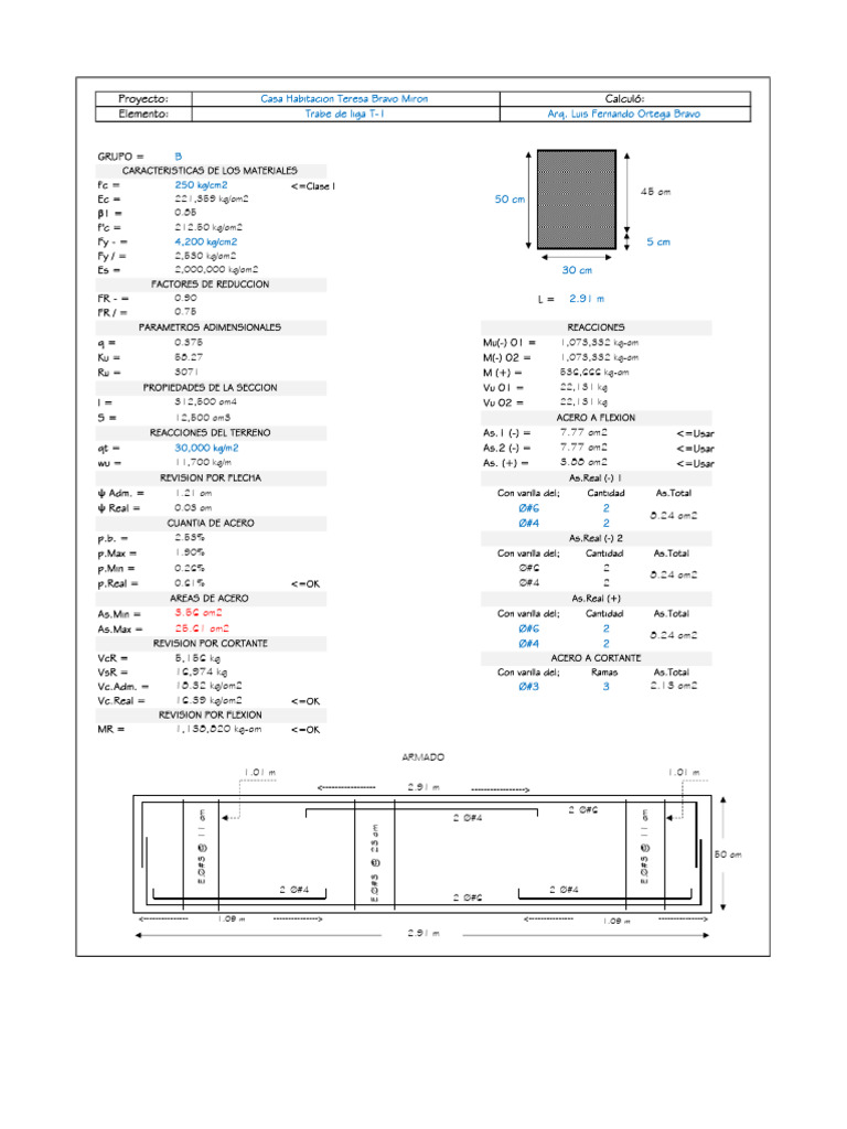Estructural Trabe T-1 | PDF
