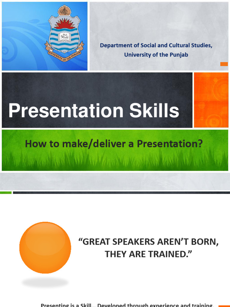 Presentation Skills Pdf Microsoft Power Point Attention