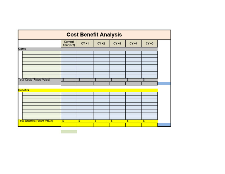 Cost Benefit Analysis Template | PDF