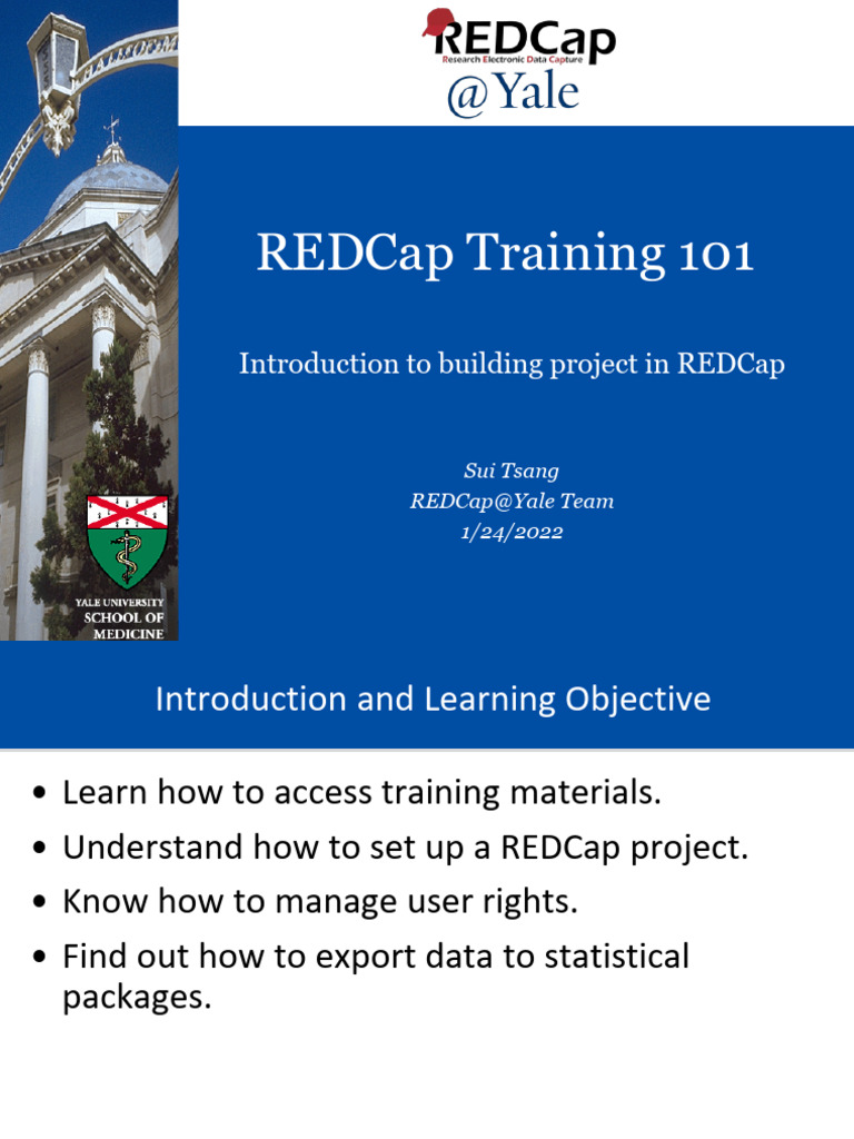REDCap Training 101 2022 - 1 - 24 | PDF | Online And Offline | Comma ...