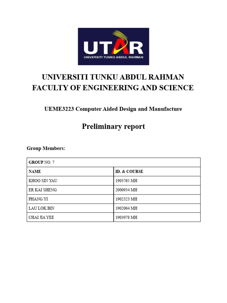 UEME3223 - Report 1 | PDF | Tools | Mechanical Engineering