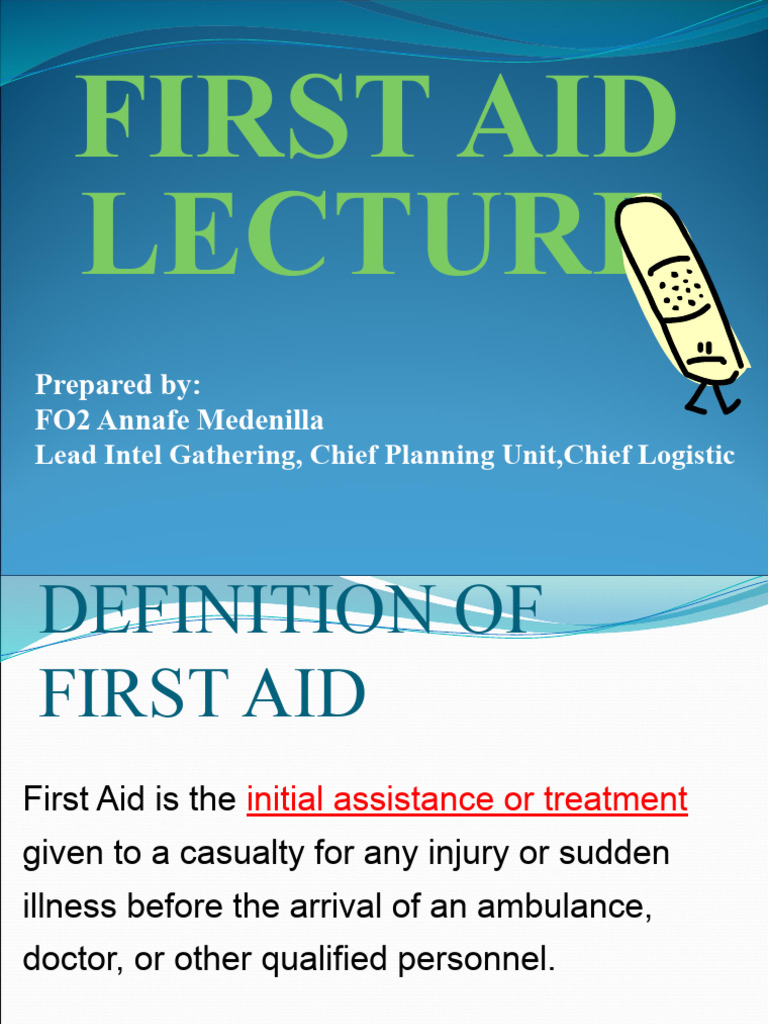 FIRST AID Lecture Reservist 1 | PDF | First Aid | Burn