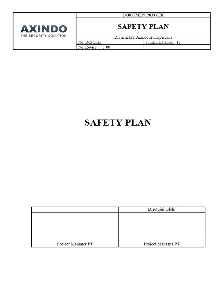 HSE Plan Axindo | PDF