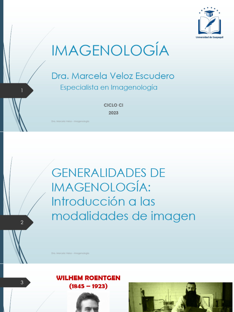 CLASE 1 Generalidades de Imagenología | PDF | Rayo X | Ct Scan