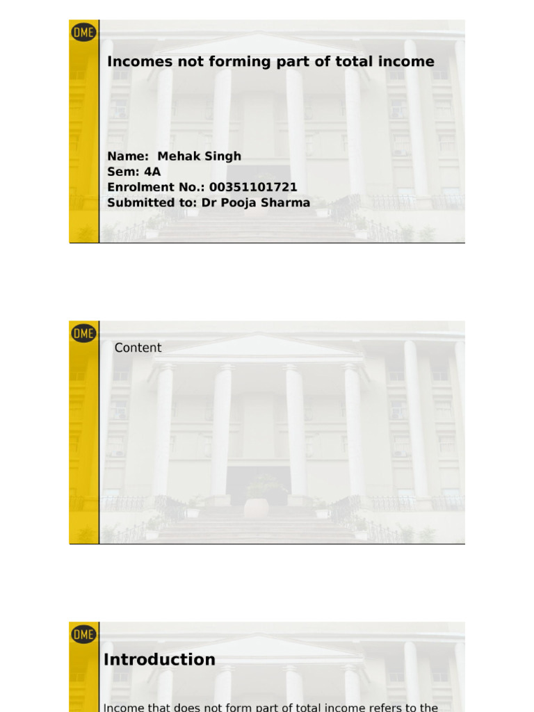 Income Tax Presentation | PDF