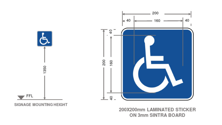 PWD Signage Standards and Dimensions | PDF
