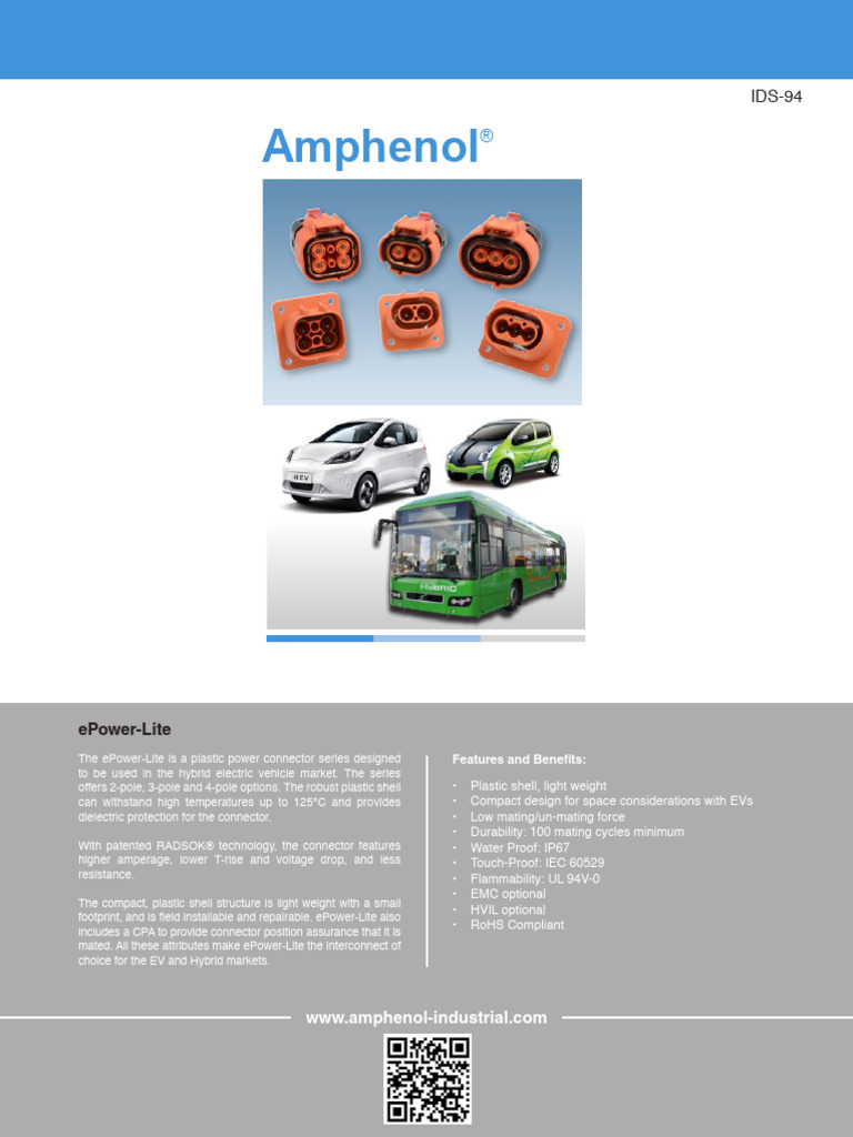 Amphenol: Epower-Lite | PDF | Electrical Connector | Ac Power Plugs And ...