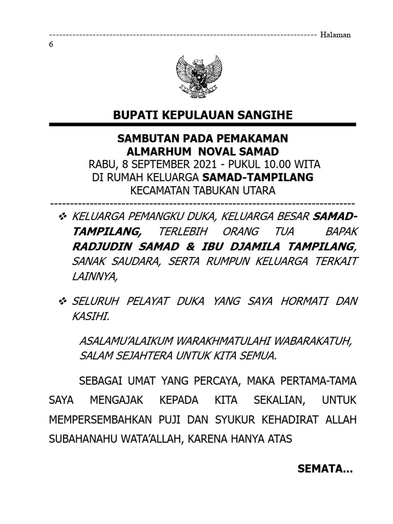 SAMBUTAN DUKA MUSLIM Noval Samad | PDF