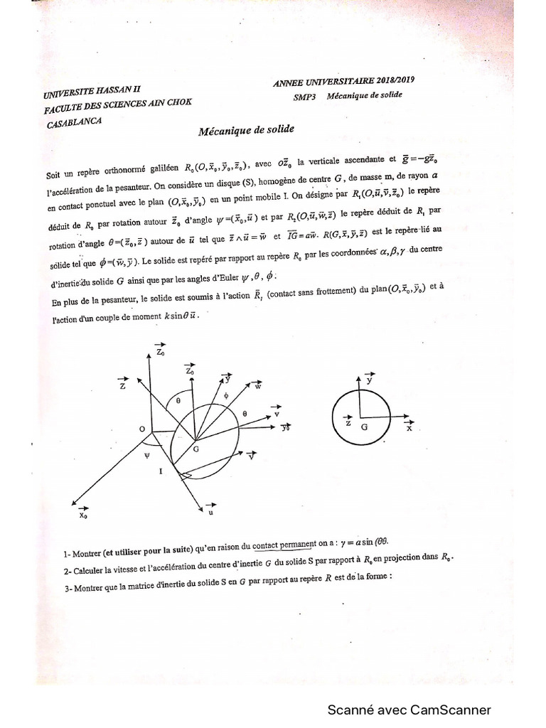 Exam Mécanique Des Solides | PDF