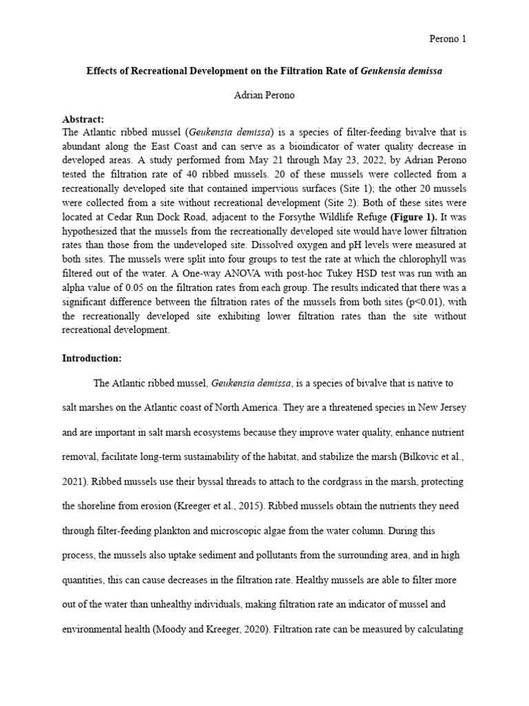 Group Research Project - Final Paper 1 | PDF | Aquatic Ecology ...