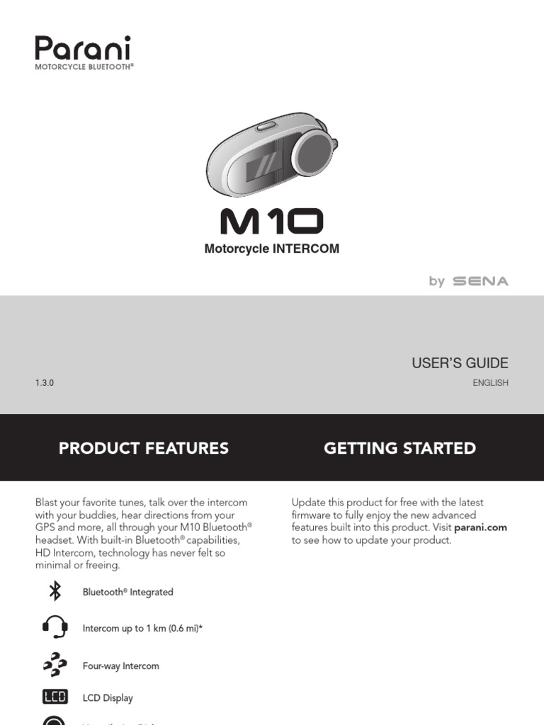 Parani M10 User Guide | PDF | Bluetooth | Telephone