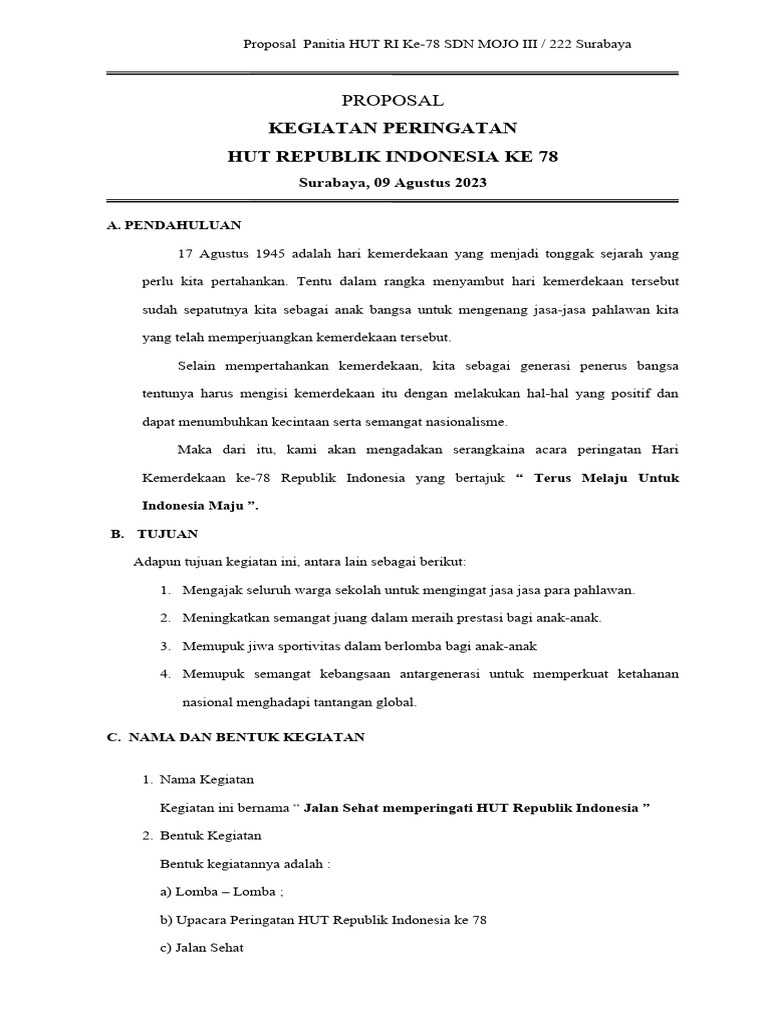 Proposal Hut Ri | PDF