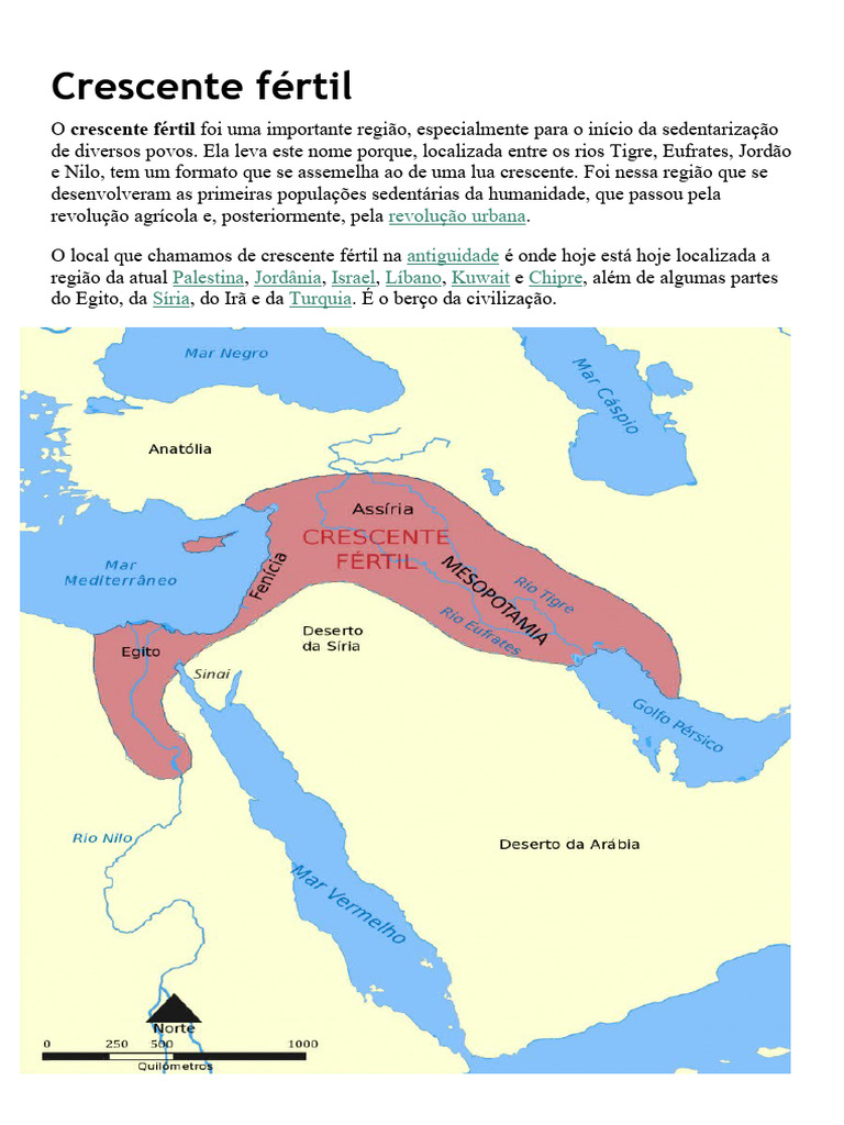 CRESCENTE FÉRTIL_MAPA E TEXTO | PDF | Crescente fértil