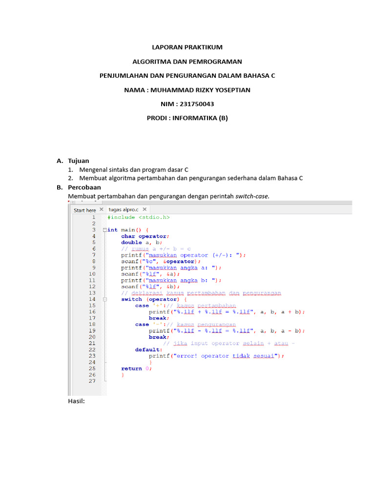 Laporan Praktikum | PDF