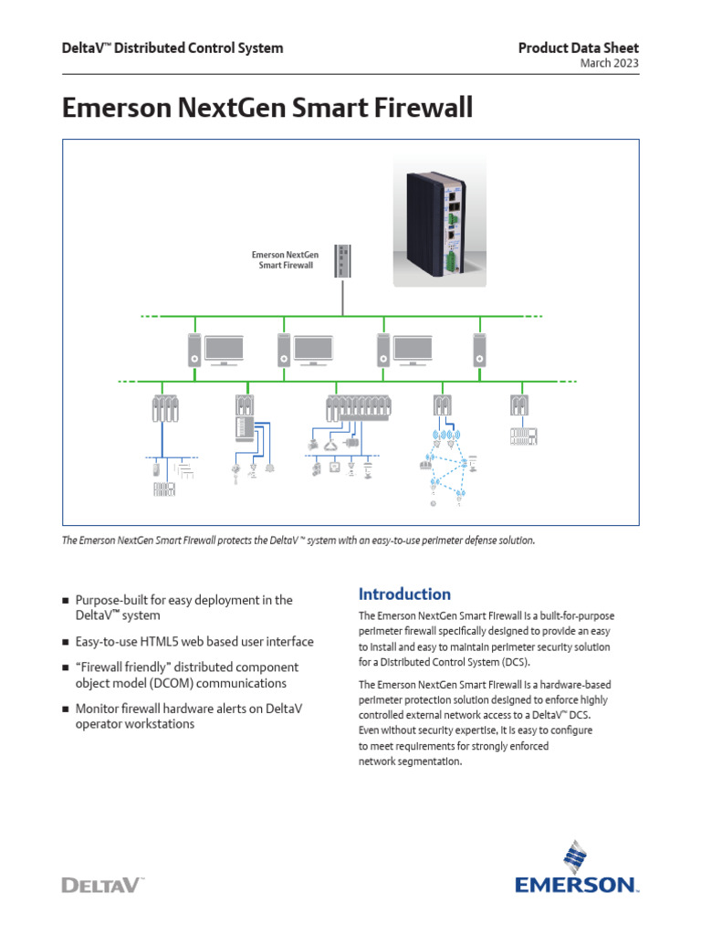Emerson NextGen Smart Firewall Product Data Sheet (PDS) | PDF ...