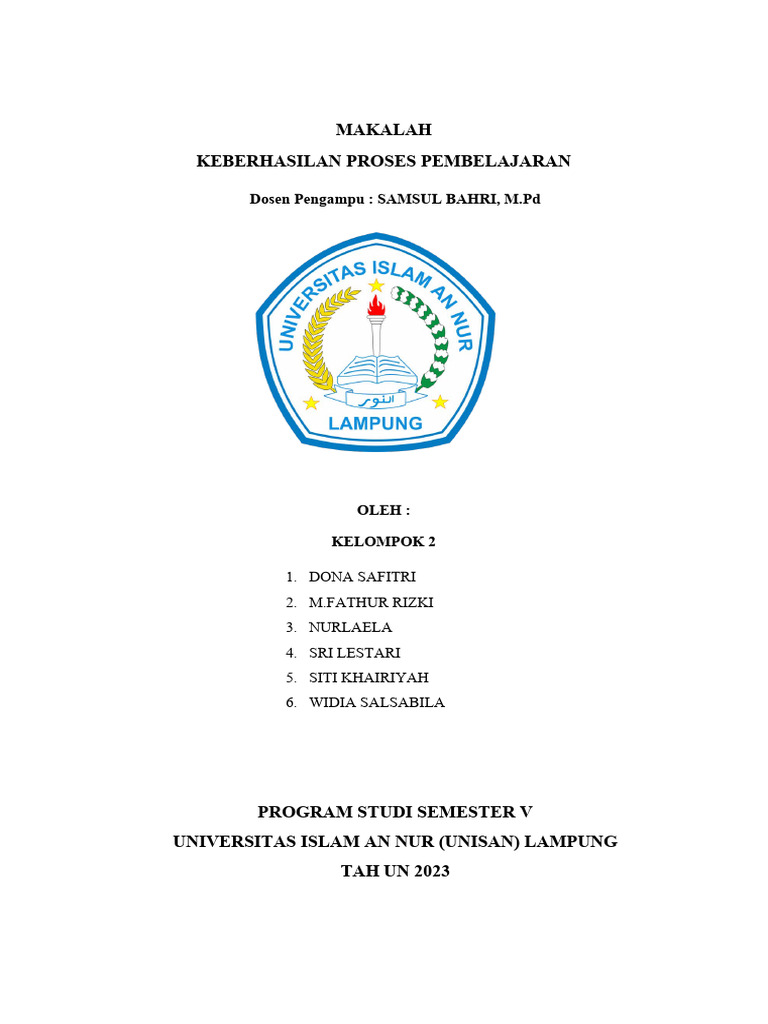 Makalah Teori Pembelajaran Faktor Faktor | PDF